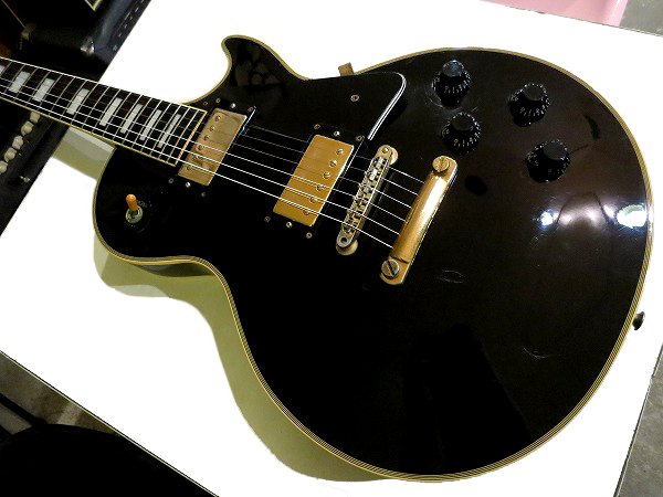 Rare! Burny 80年代半ば RLC-60 Les Paul Custom Black ダイヤモンド・インレイ仕様 Seymour ...